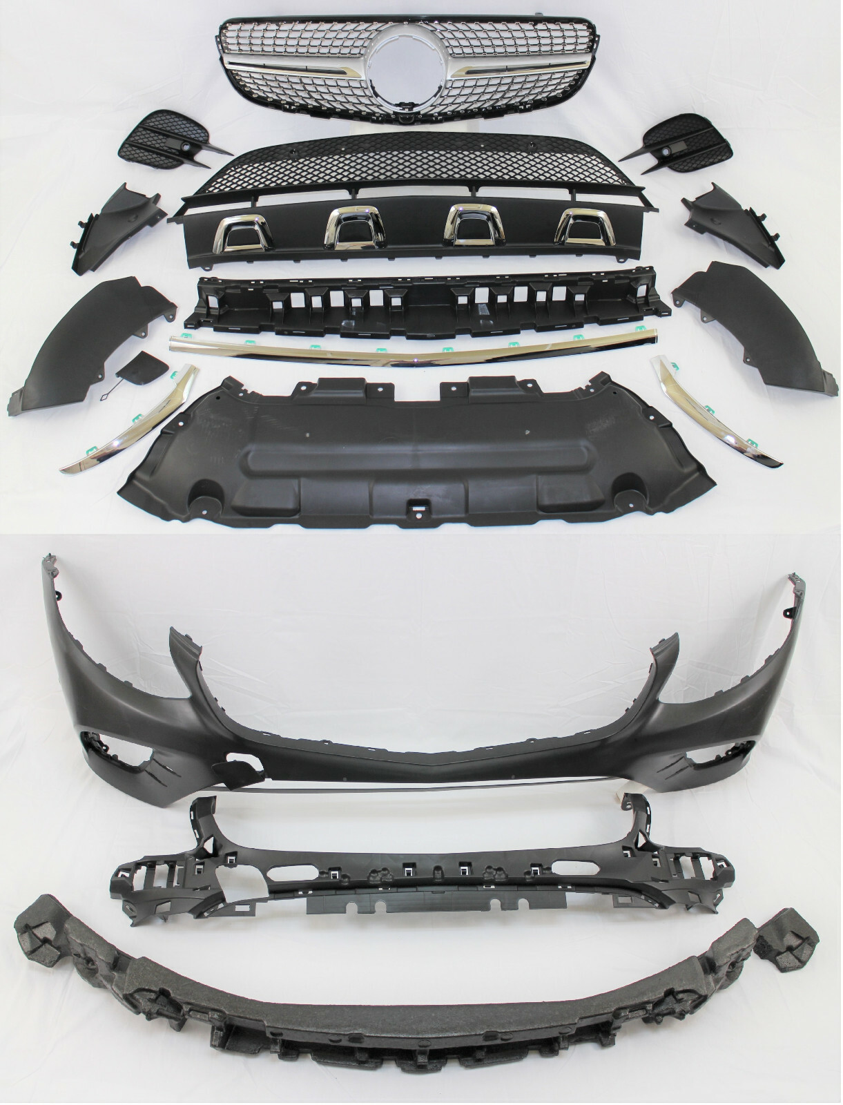 2014 - 19 MB GLC 300 43 AMG X253 front bumper cover grille valance set ...