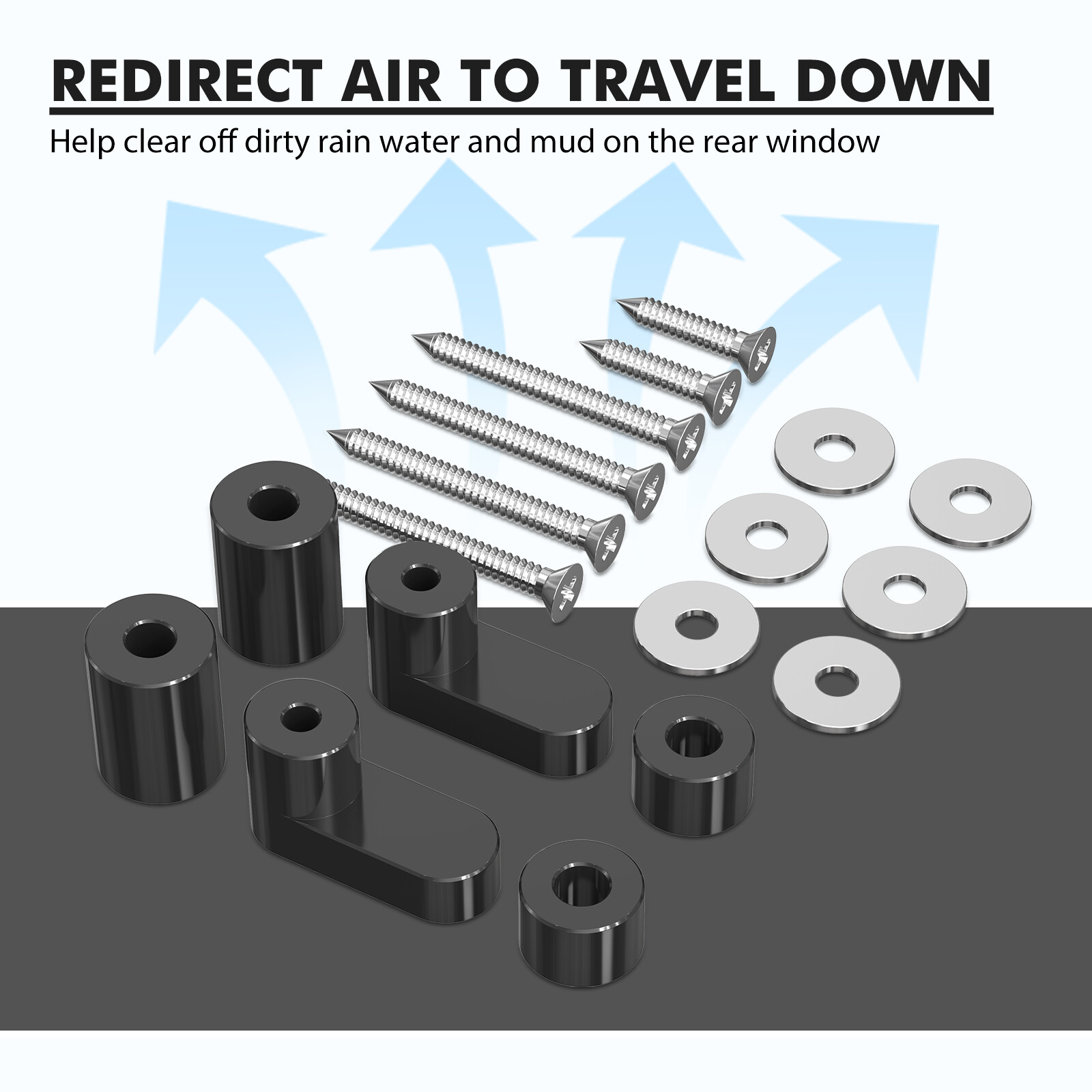 Rear Wing Spoiler Riser Extender Kit For Ford Fiesta Mk7 Mk8 ST-Line/ST ...