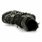 New Rock Boots 1535-S1 Unisex Metallic Black Leather Goth Studded Spike ...