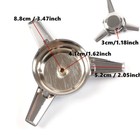 Set of 4) 3 Bar Zinc Alloy Metal Spinners Classic Universal Tri-Bar ...