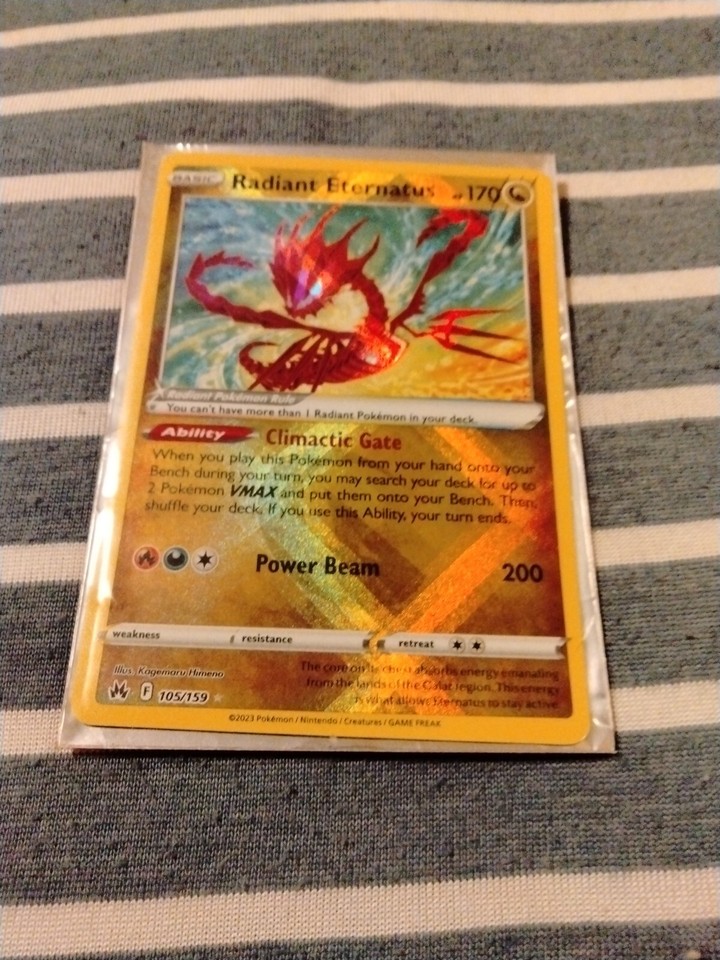 Super Rare Pokemon Card Radiant Eternatus | eBay