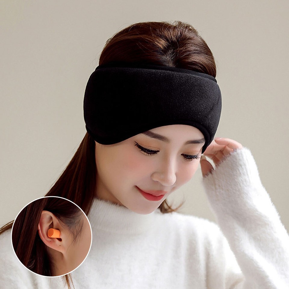 Sleep Mask Blackout With Ear Muffs For Sleeping Luxury Eye Relaxing ...