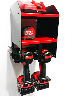 Milwaukee Cordless Power Tool Drill Impact Driver Storage Unit Shelf ...