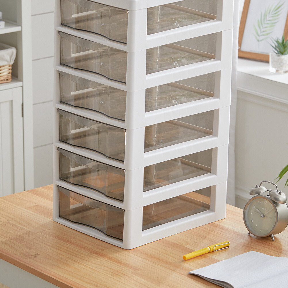 4/5/6 Drawer Desktop Sorting Storage Desk Organizer Home Table Draw ...