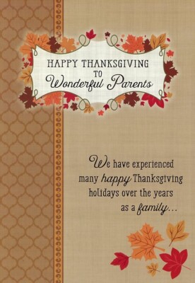 Happy Thanksgiving To Wonderful Parents - Thanksgiving Greeting Card ...