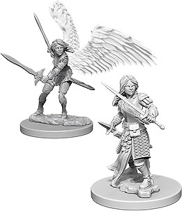 Dungeons & Dragons Unpainted Miniatures: Aasimar Female Paladin | eBay