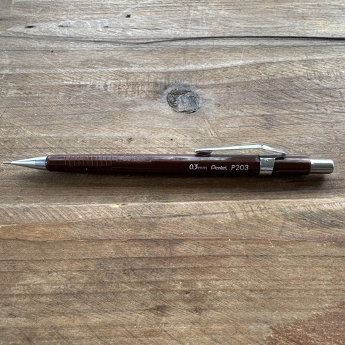 Vintage Pentel P203 Mechanical Pencil 0.3mm Brown Japan Drafting P200 ...