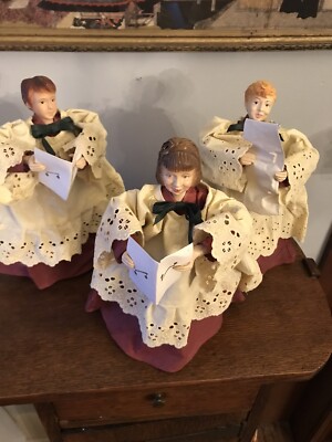 Vintage Carolers Set of 3 Christmas Holiday Choir Singers Figurines 10 ...