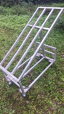 ALUMINUM ROLLING PRODUCE MERCHANDISER DISPLAY RACK | eBay
