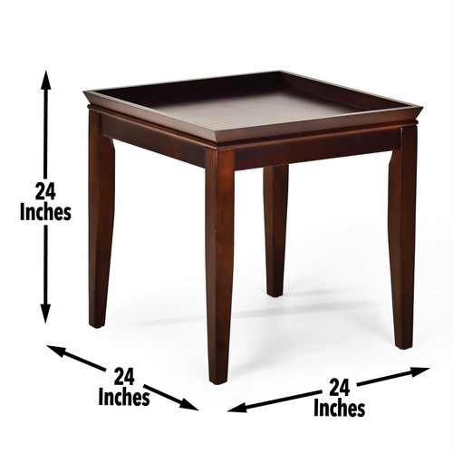 Clemson End Table in Multi-Step Merlot Cherry Finish | eBay