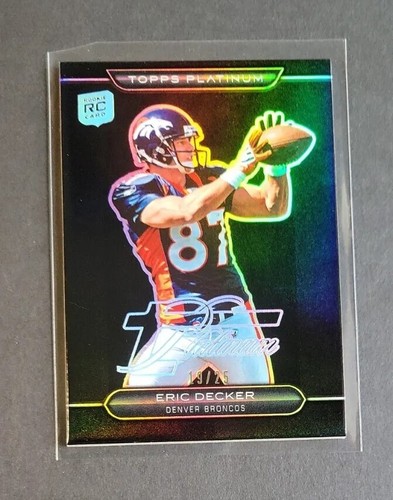 Eric Decker 2010 Topps Platinum Thick Stock Black Refractor #19/25 RC ...