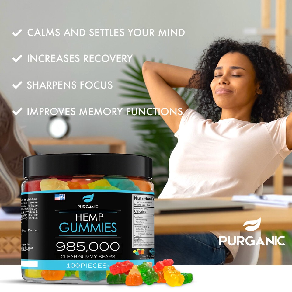 Natural Gummies for Stress Relief - Great for Pain, Insomnia & Anxiety ...
