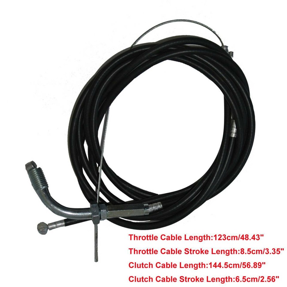 Throttle Cable & Clutch Cable 2-Stroke 49cc 66cc 80cc Engine Motorized ...