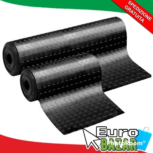 ROTOLO 1 METRo PAVIMENTO PVC BOLLATO COPRIPAVIMENTO BOLLO NERO H100CM 1 ...