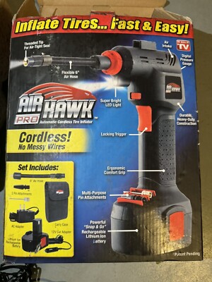 Air Hawk Pro Automatic Cordless Tire Inflator Portable Air Compressor ...