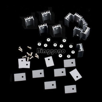 5Stks TO-220 Silver Heatsink Heat Sink for Voltage Regulator or MOSFET ...