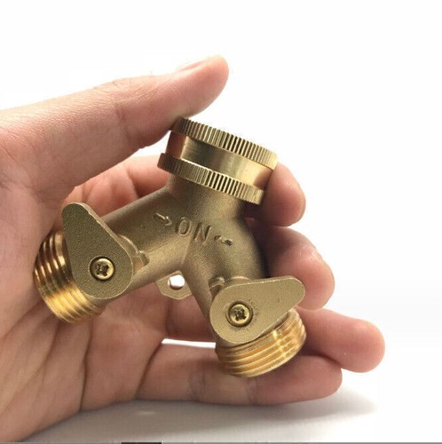 Messing 2-Wege Y Verteiler Wasseranschluss Wasserverteile 3/4 Zoll ...