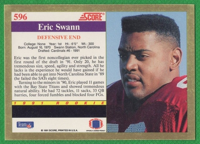 1991 Score - #596 Eric Swann (RC) for sale online | eBay