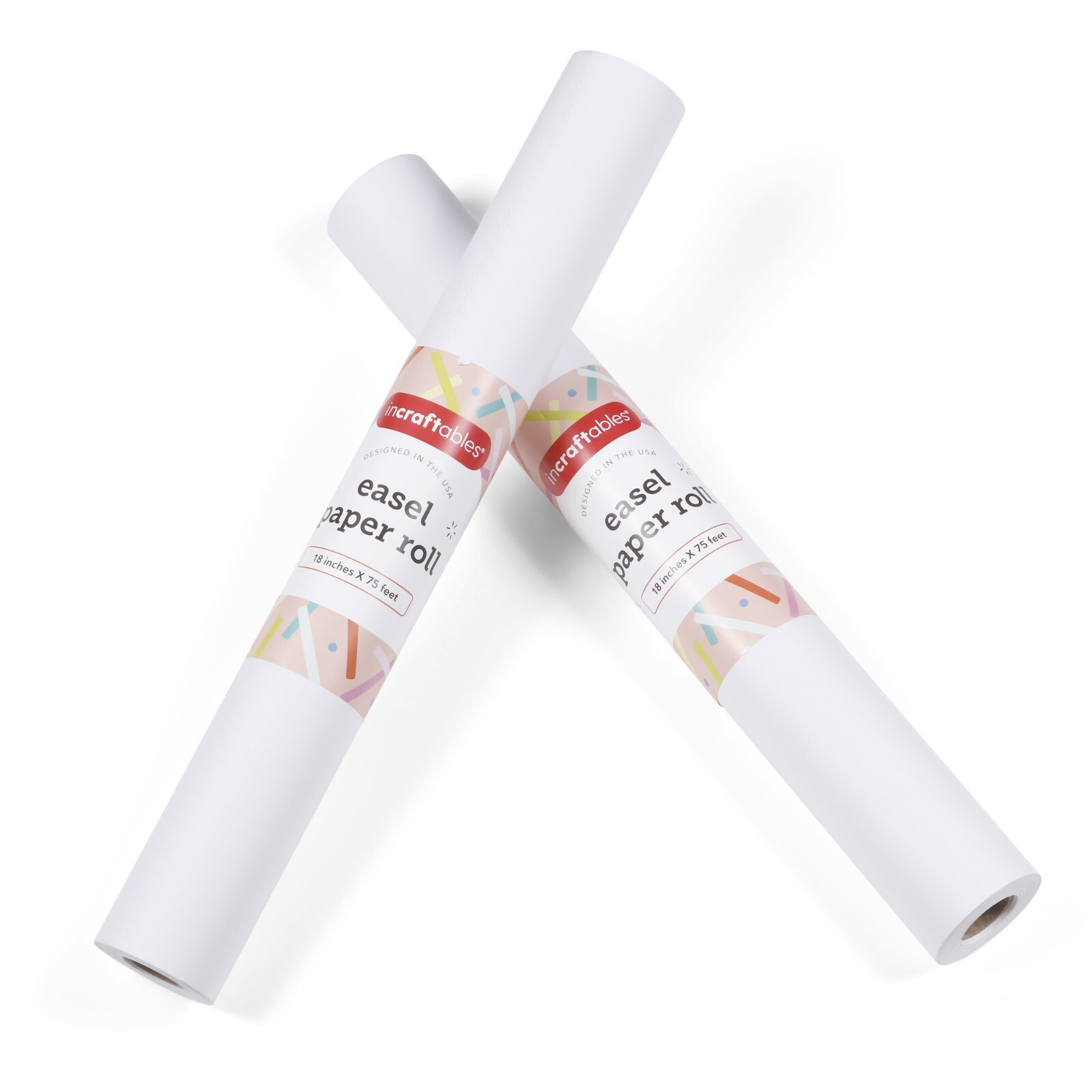 Incraftables Easel Paper Roll (18 Inches x 75 Feet). White Craft Paper ...