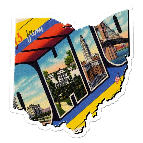 Ohio Vintage Map Vinyl Decal Sticker - ebn8882 | eBay