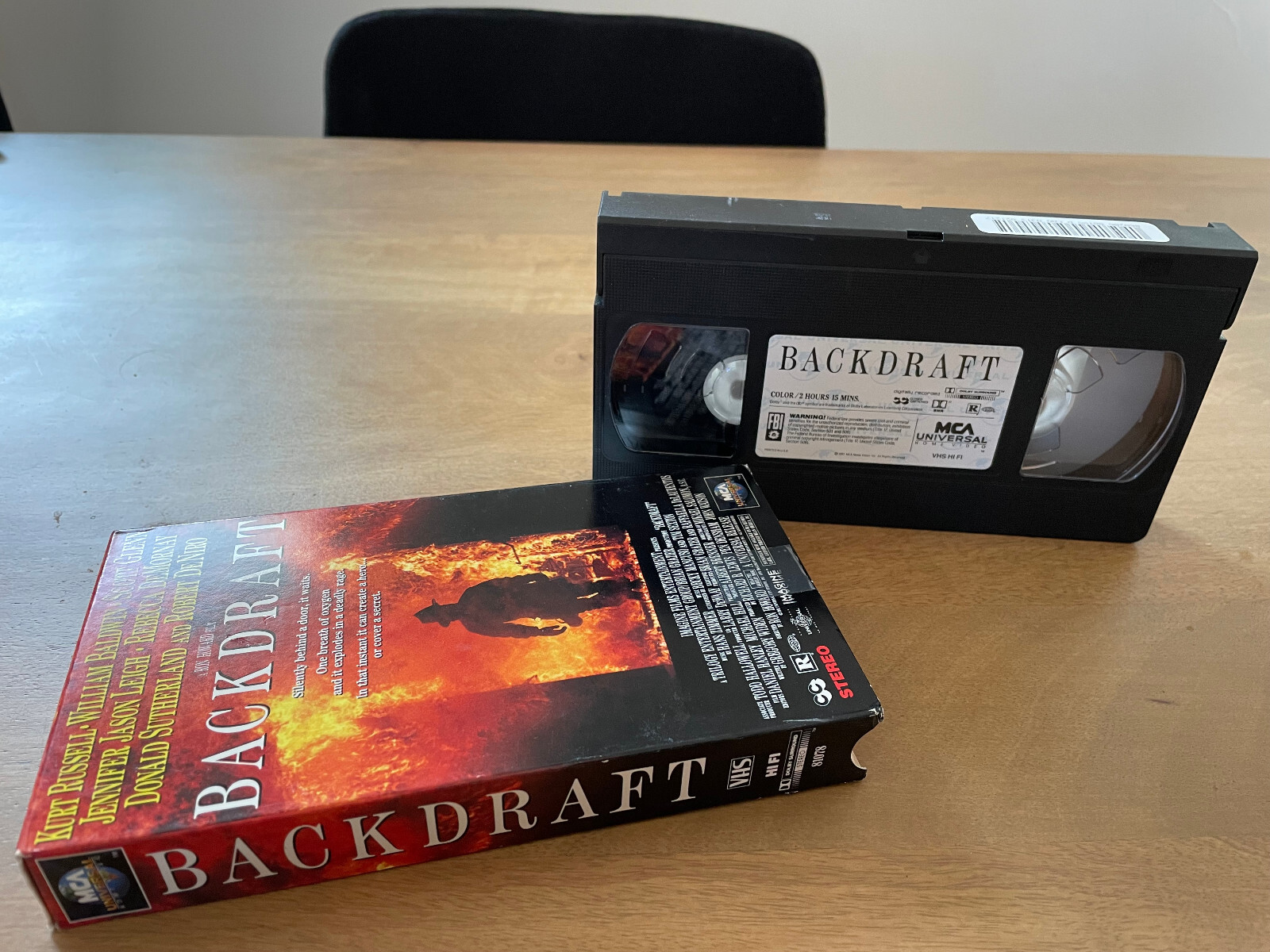 Backdraft (VHS/VCR Tape, 1991) Kurt Russell Jennifer Jason Leigh Robert ...