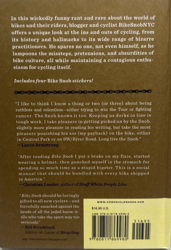 NEW Bike Snob NYC HC Book Mercilessly Realigning the World of Cycling 4 ...