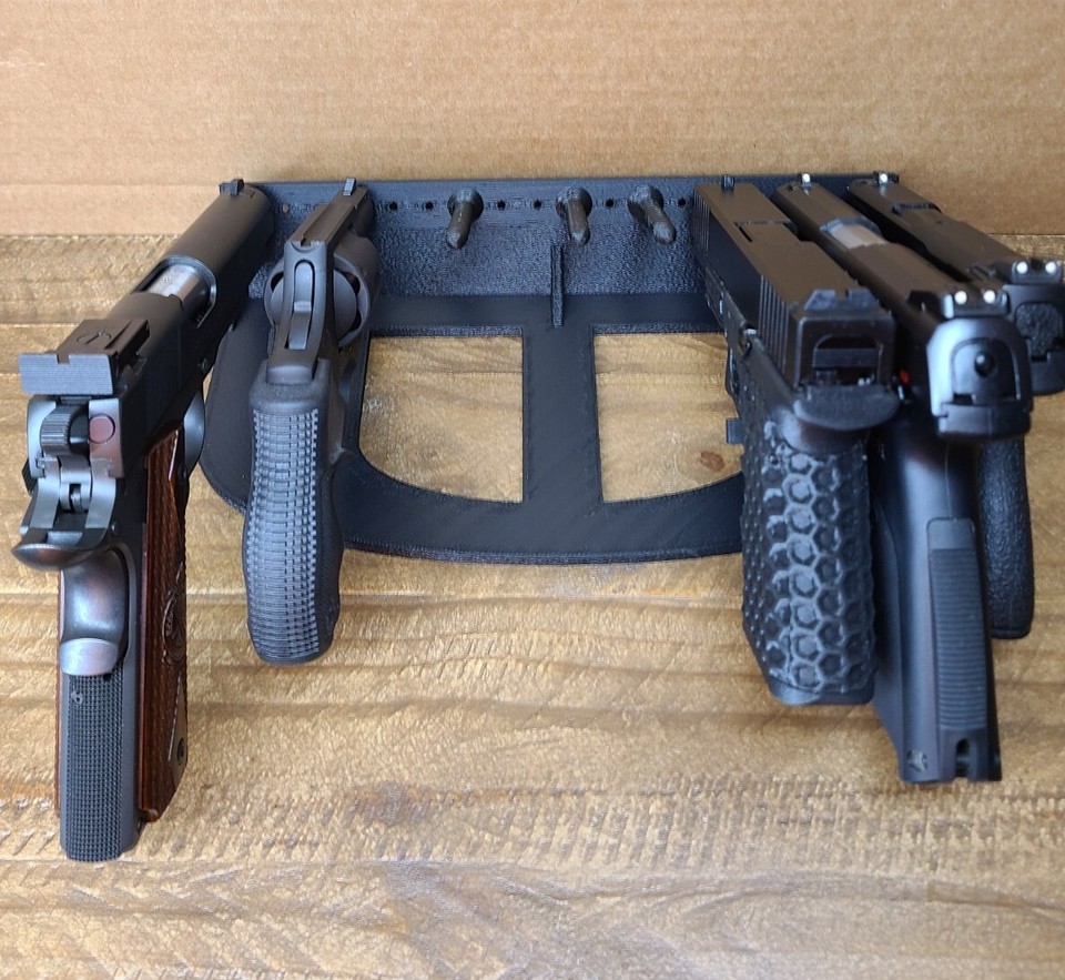 Gun Rack for 8 AND 4 Pistol/Handgun Storage in Gun Safe Display Stand ...