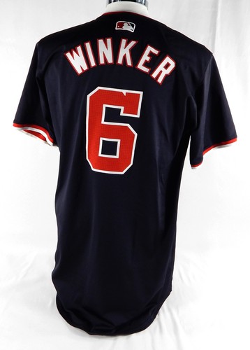 2024 Washington Nationals Jesse Winker #6 Game Issued Pos Used Navy ...