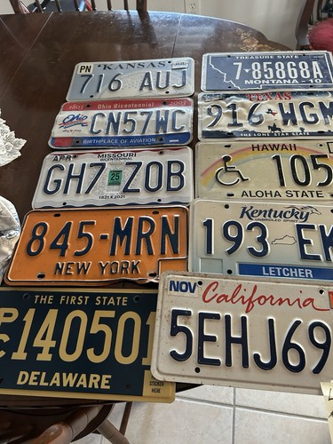 10 license plate lot for collecting or decorating Lot 61 | eBay
