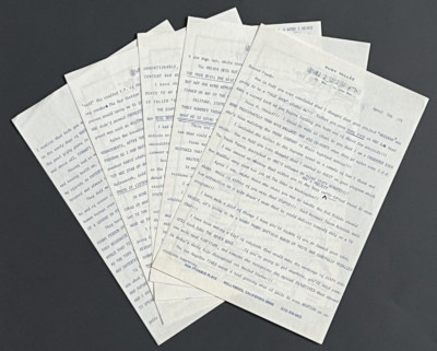 RUDY VALLEE SIGNED NASTY LETTER TO REUVEN FRANK EXECUTIVE FOR NBC ...