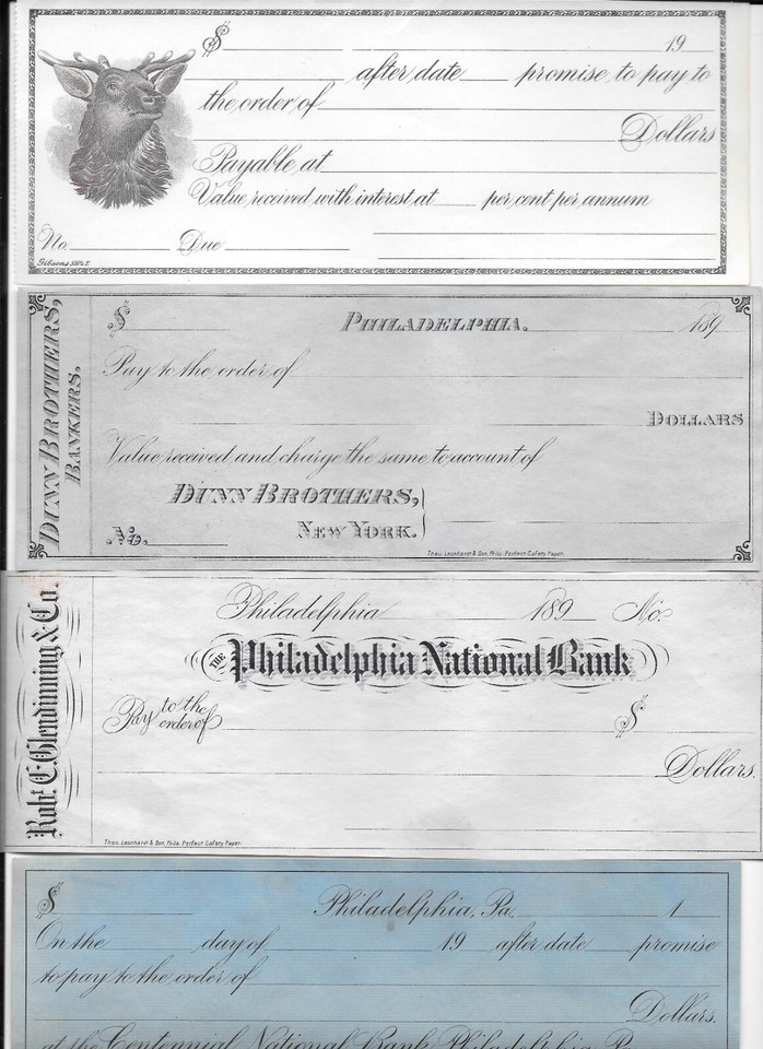 HUGE 160 Piece Vintage Check Collection, All Pennsylvania, Unused Check ...