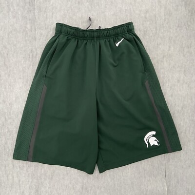 Michigan State Spartans Shorts Adult Medium Green Nike NCAA Football ...