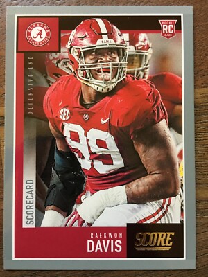 Raekwon Davis 2020 Score Grey Parallel Rookie Card RC #344 Miami ...