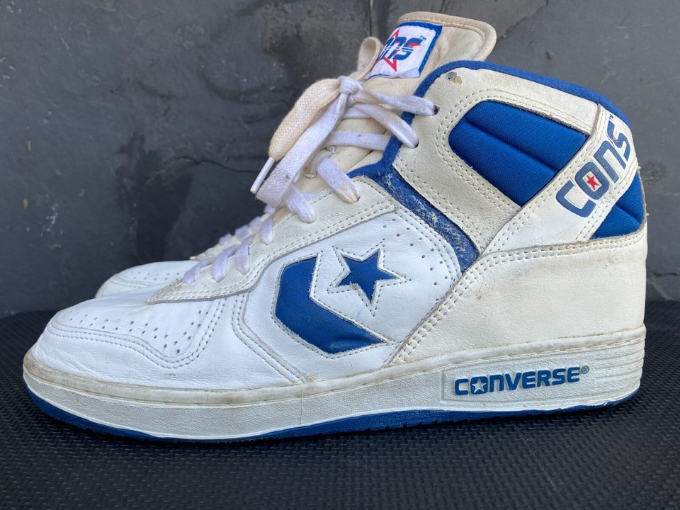 Converse Cons Hi Top White Leather Vintage Sneakers NBA Made in Korea ...