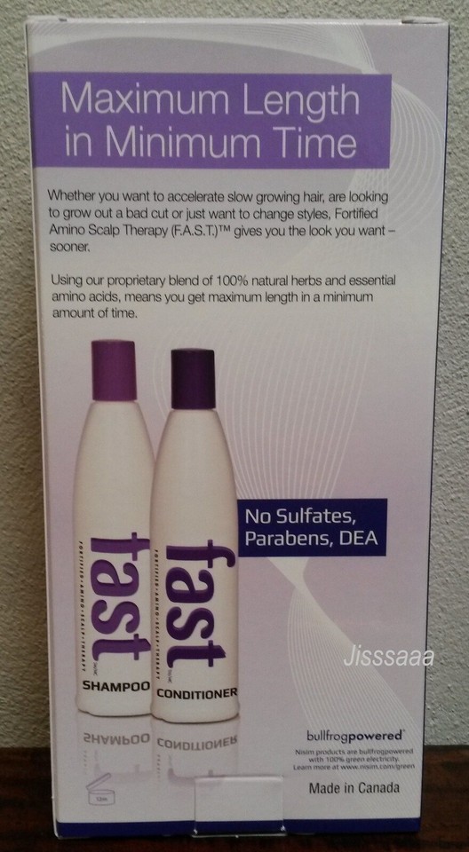 NISIM Fast Shampoo & Conditioner 300ml Pack - Sulfate & Paraben Free ...