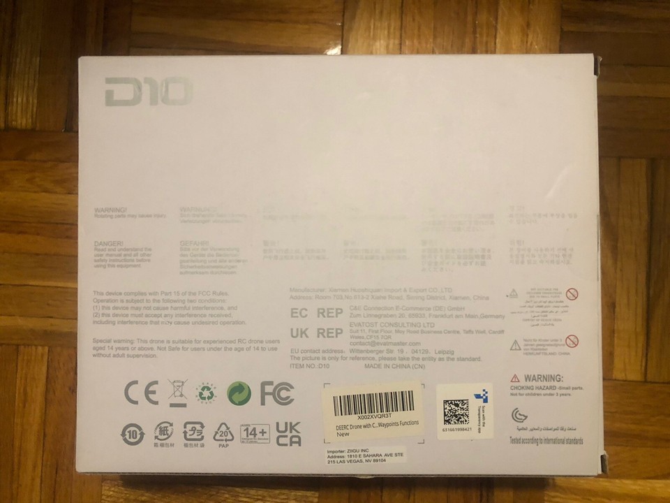 DEERC D10 Foldable Drone 1080p FPV Camera Altitude Hold Headless Mode 2 ...