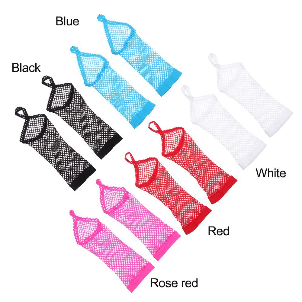 Performance Dance Fingeless Gloves Lace Mittens Long Gloves Mesh ...