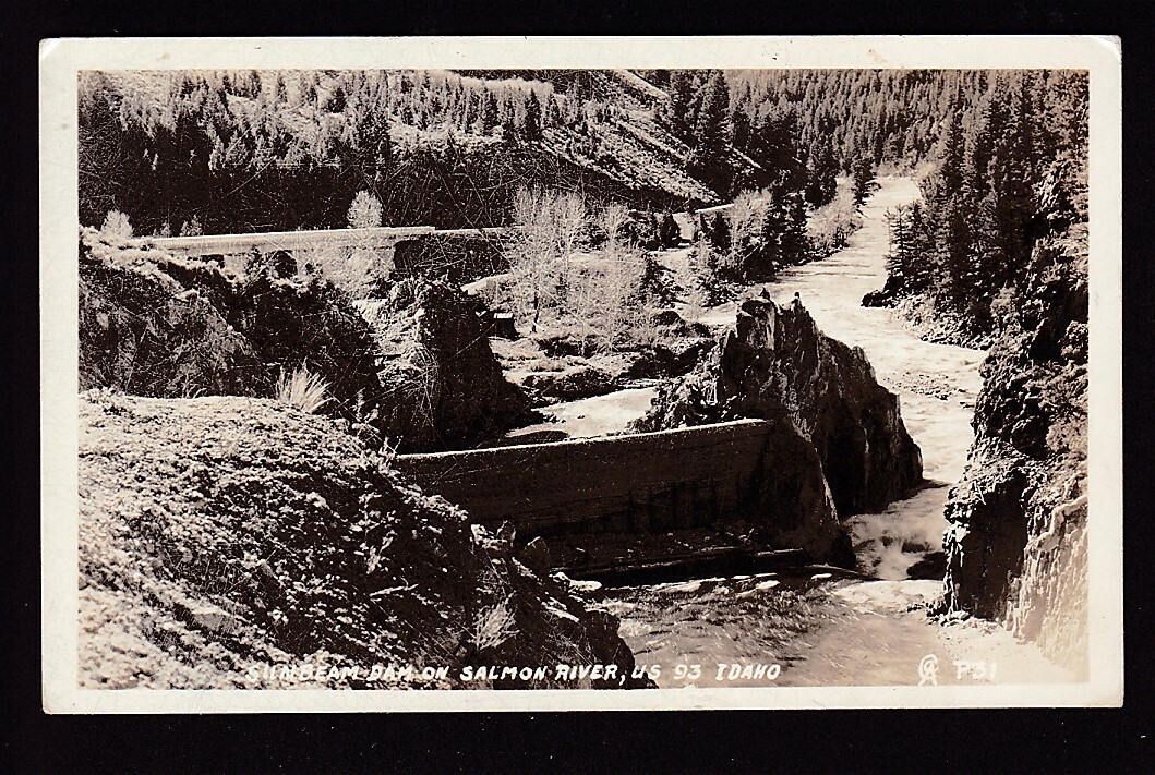 SUNBEAM DAM ON SALMON RIVER, U.S.93 IDAHO (RPPC) | eBay