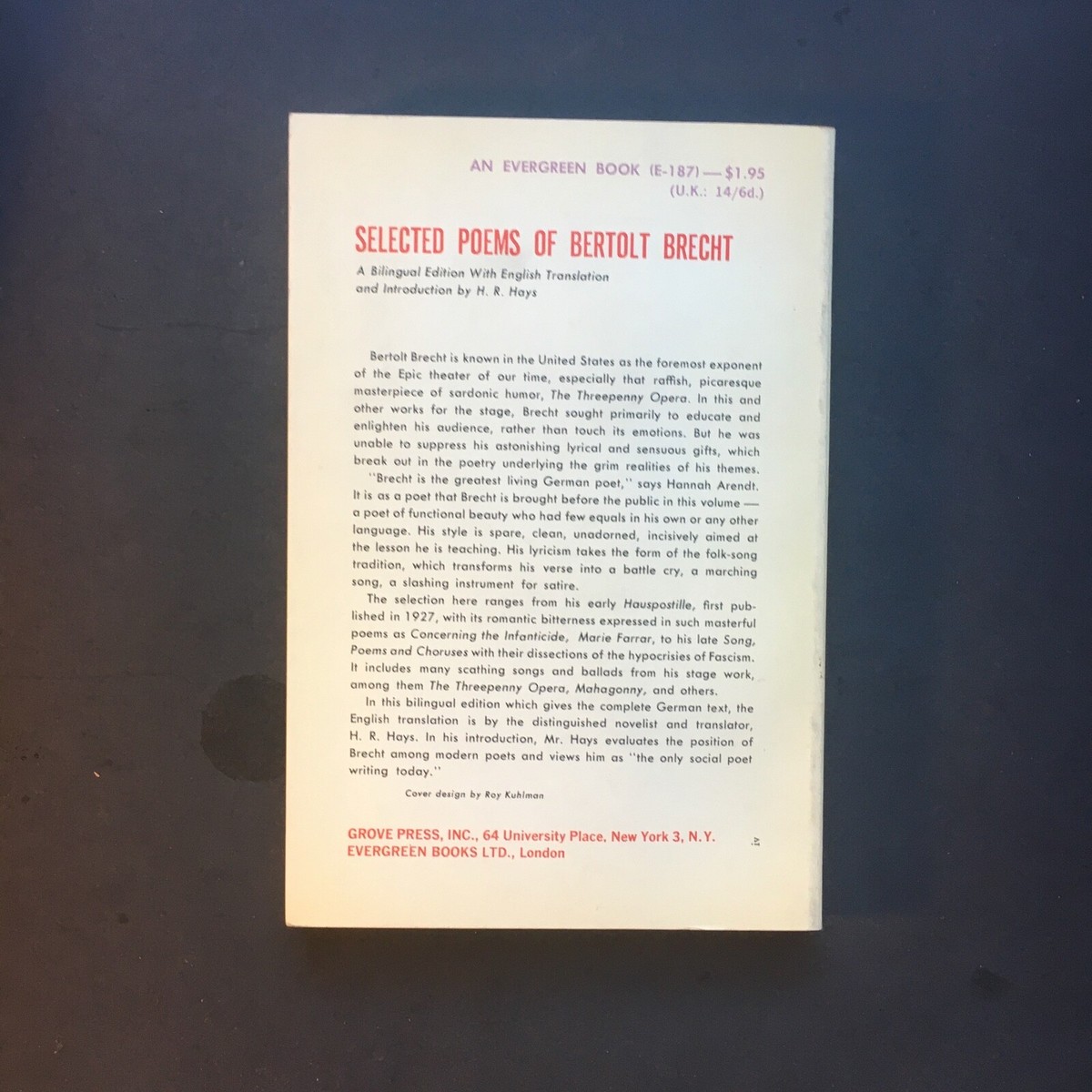 Bertolt Brecht Poems In English | Sitedoct.org