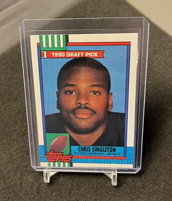 Chris Singleton 1990 Topps card 416 New England Patriots Draft Pick ...