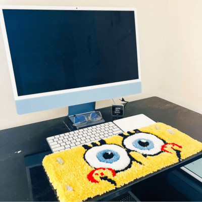 Custom Tufted Keyboard Rug Spongebob Squarepants Size 19" by 7.5" | eBay