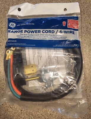 NEW GE Range Power Cord Wire 4 Foot 40amp Universal WX09X10035 General ...
