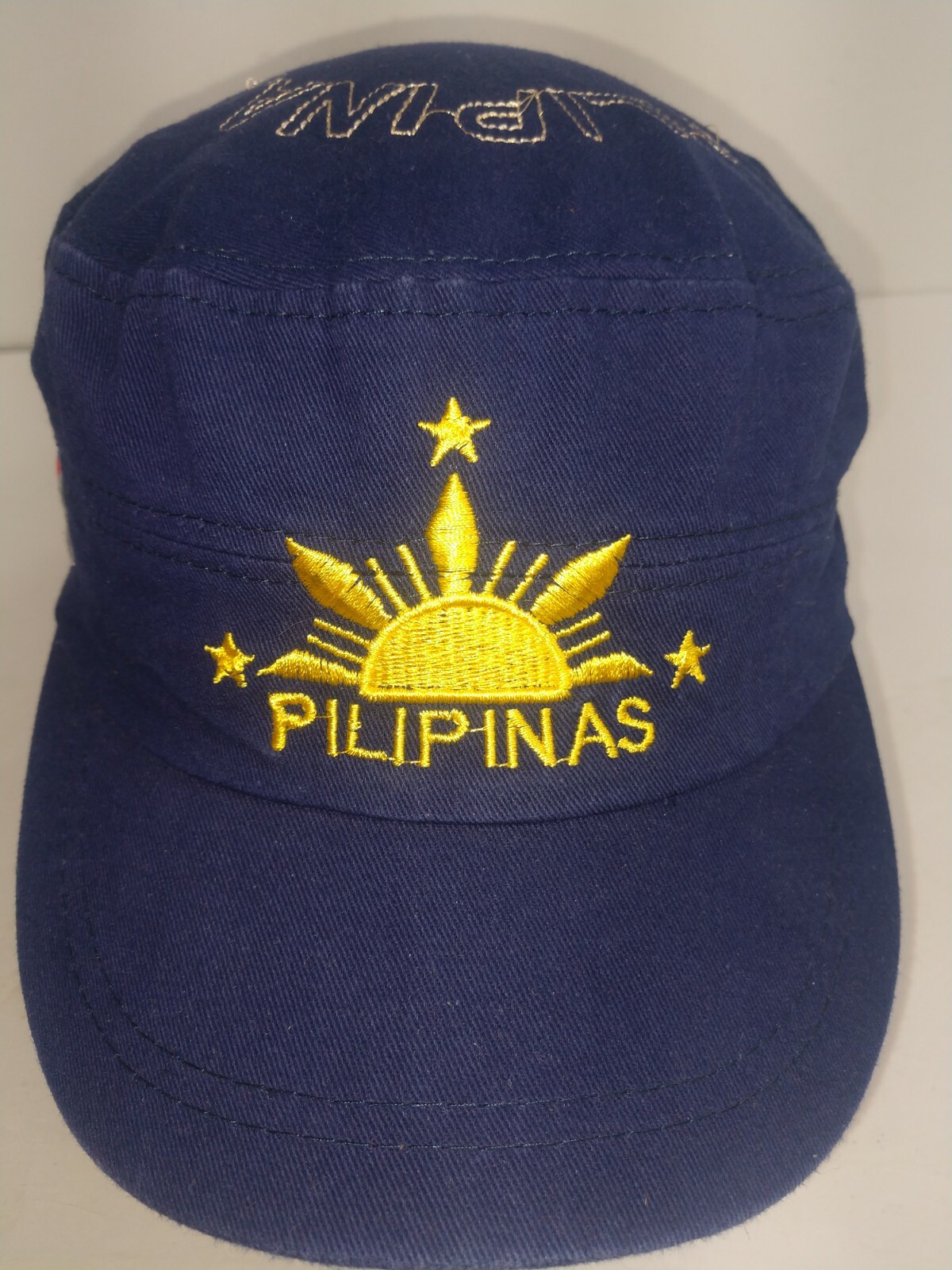 PILIPINAS HAT CAP NAVY BLUE/YELLOW LOGO WITH FLAG ADJ… - Gem