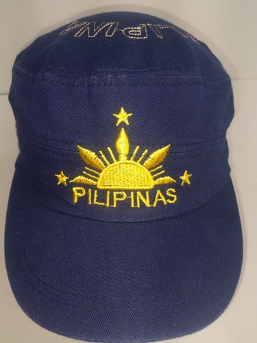 PILIPINAS HAT CAP NAVY BLUE/YELLOW LOGO WITH FLAG ADJ… - Gem