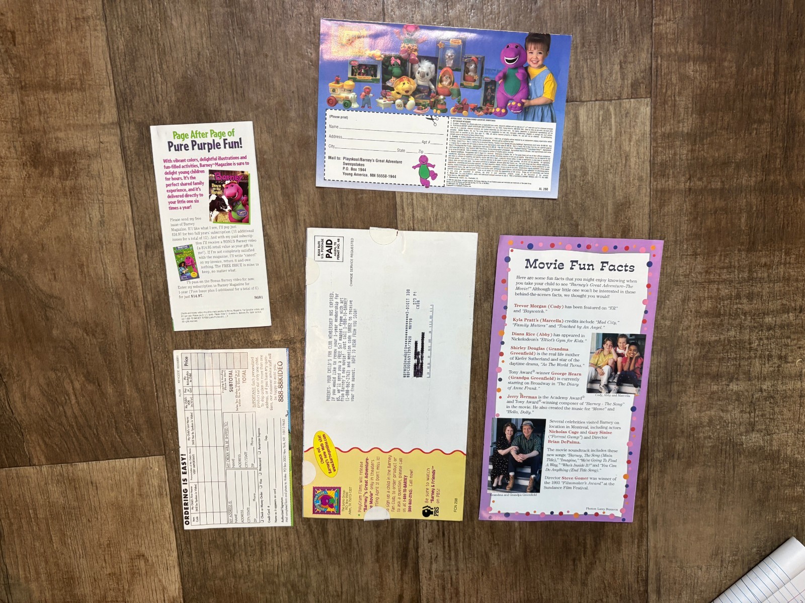 Barney Fan Club Newsletter (November 2, 1998) The Movie Edition Promo ...