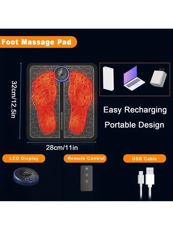 EMS Foot Massager Pad Neuropathy Pain Relief Pad | eBay