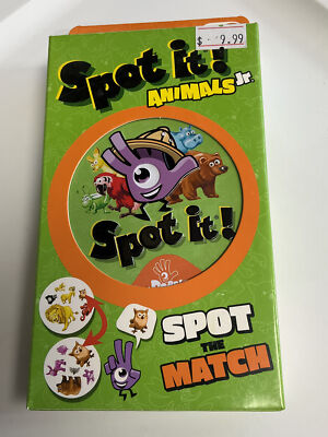 Spot It! Animals Eco-Blister Junior Family Card Game Asmodee Zygomatic ...