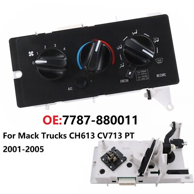 AC Control Panel 7787-880011 For 2001-2005 Mack Trucks CH613 CV713 PT ...
