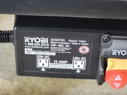 Ryobi A25RT03 Universal Router Table Green 32"x16" Wood Working Tool ...
