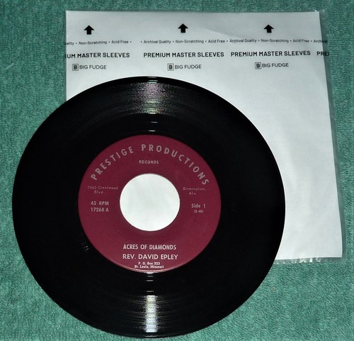7” 45 RPM Record by REV. DAVID EPLEY "ACRES OF DIAMONDS" / PRESTIGE ...